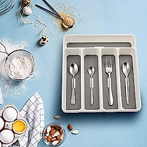 HMF DrawerStore Kitchen Drawer Organizer Tray for Cutlery,knives, Utensils and Gadgets Silverware Flatware Drawer Tray