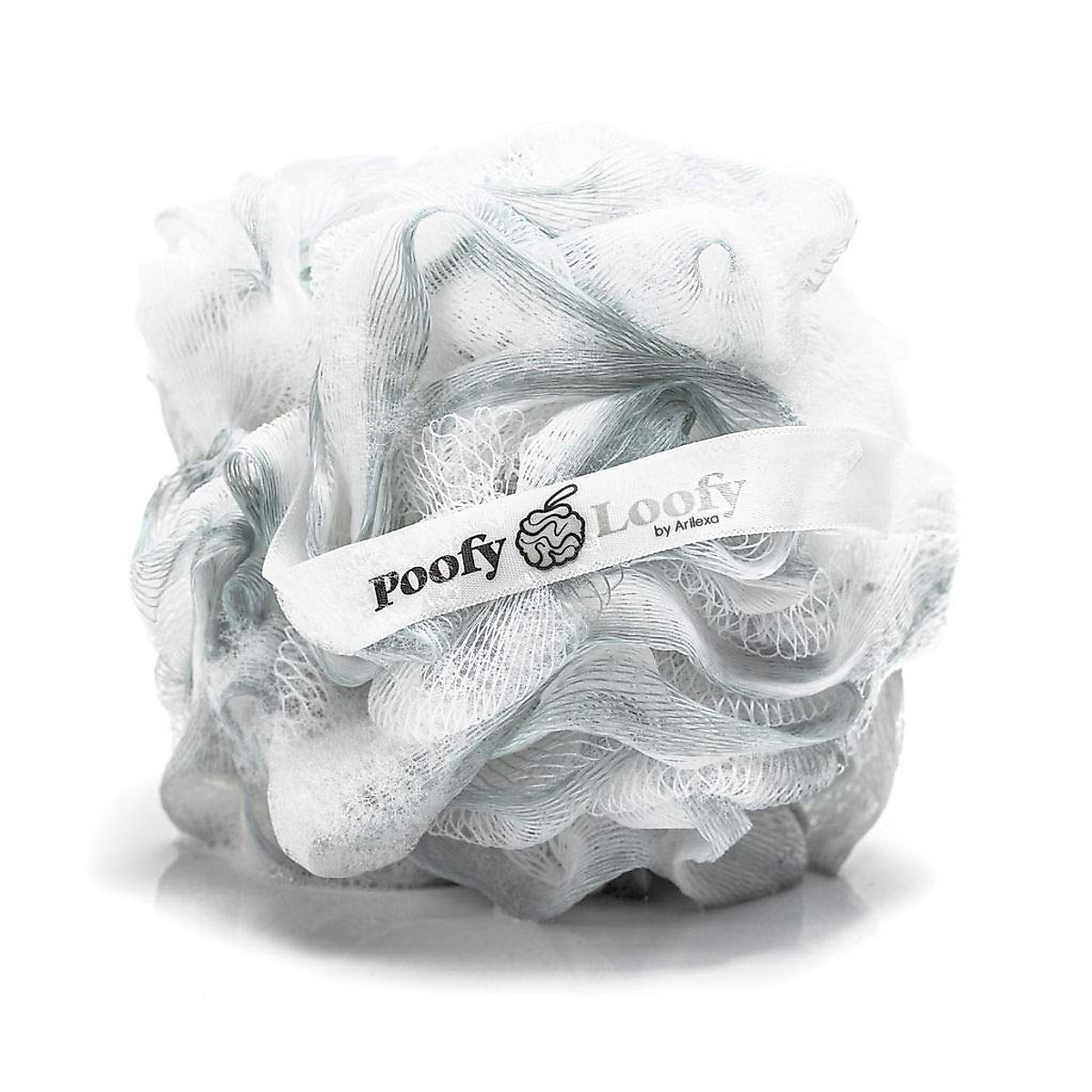 Arilexa 75g Loofah Shower Bath Sponge | Large Shower Ball for Cleaner, Smoother Skin - Long Durability - Easy to Hang & Use - Exfoliate Skin Body Wash, 4 Colors