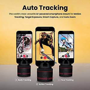 Pivo Pod Classic Auto Face Tracking Phone Holder, 360° Rotation, Content Creator Essentials for Fitness Tracker with Remote Control