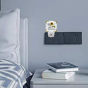 Sunflower Plug in Nightlights with Light Sensor Rustic Automatic Dusk to Dawn Sunshine Night-Lights Unique Custom Led Home Night Light for Dark Spaces Kids Room Nursery Playroom Toilet Bathroom Décor