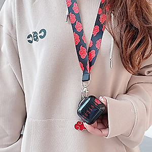 with Red Cloud Lanyard Keychain Airpods 1/2 Case Cover，Personalised Anime and Unique IMD Process TPU Soft AirPods Case