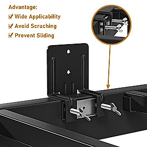 Bednowitz Non Slip Mattress Gaskets for Bed Frame,6 Pcs Mattress Holder in Place Gripper, Mattress Retainer Bar, Keep Mattress from Sliding Stopper, Wide Applicability, Black