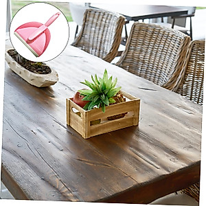 Outanaya 2pcs Mini Broom Dustpan Set Mini Brush Mini Dust Pan Recorder Bags Small Dustpan Brush Mini Dust Broom Household Brooms Cleaning Tools Bed Broom Keyboard Cleaning Tool Plastic