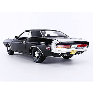 1970 Challenger R/T 426 HEMI The Black Ghost Black with White Tail Stripe 1/18 Diecast Model Car by Greenlight 13614
