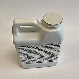 NEEMO Neem Oil Concentrate for Plants 16 oz | 100% Pure Cold Pressed Neem Oil Spray with high Azadirachtin for Organic Use | Size 16 fl oz Concentrate Makes 16 gallons (60 L) of Neem Spray.