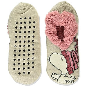 Peanuts Women's Teddy Fur Slipper Socks
