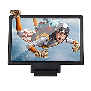ASHATA 19.56" Screen Magnifier for Smartphone, HD Mobile Phone Screen Magnifier, No Power Drive, Movie Video Expandable HD Screen for Watching Movies Videos (Black)