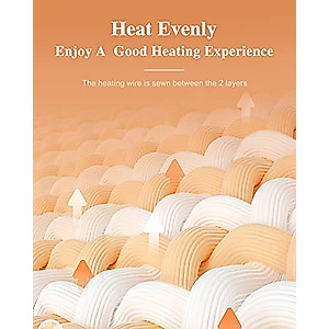 Electric Heated Blanket, 72" x 84" Full Size with 4 Heating Levels, 10H Auto Shut Off, Soft Fleece Warm Heated Blanket, Fast-Heating & Machine Washable - Blue