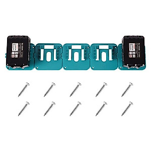 5 Pack Battery Rack Holder, Wall Mount Storage Mount for Makita 14.4-18V Battery, Fit for BL1860/BL1850/BL1840/BL1830