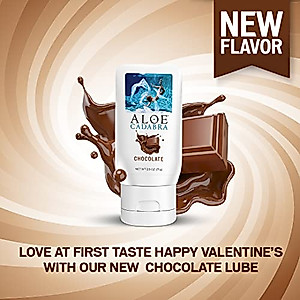 Aloe Cadabra Chocolate Lube Organic Natural Water-Based Lubricant for Women, Men and Couples, 2.5oz
