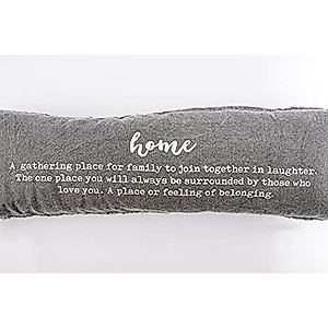 Mud Pie Home Definition Lumbar Decorative Accent Pillow, One Size (Pack of 1), Gray