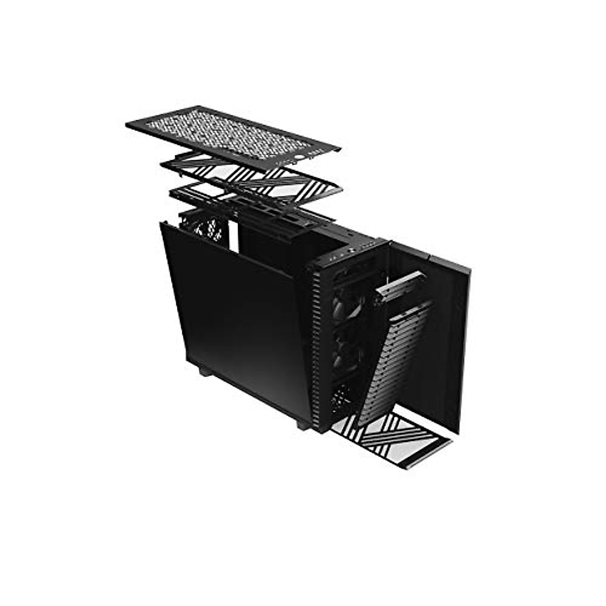 Fractal Design Define 7 Black Solid Brushed Aluminum/Steel E-ATX Silent Modular Mid Tower Computer Case