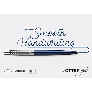 Parker Jotter Gel Pen, Stainless Steel with Gold Trim, Medium Point, Black Ink