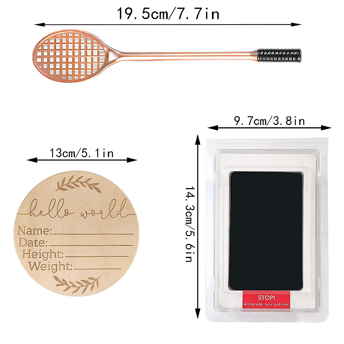 Wooden Baby Announcement Sign, Birth Announcement Sign, Hello World Newborn Sign for Newborn Gift to Baby Shower, Baby Name Announcement Sign Souvenir