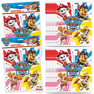Unique Paw Patrol Party Supplies | Paw Patrol Party Favors Goodie Bags | Pack of 16 & Sticker