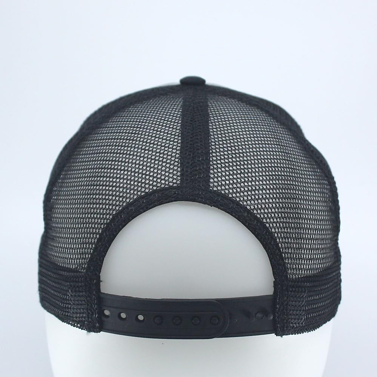 Plain Tone on Tone Cotton Mesh Adjustable Low Profile Baseball Cap Quilt Camo Heather Distressed (Quilt Black/Gray/Black)