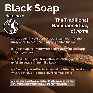 Fatima's Garden Argan Oil Black Soap - Exfoliating Cleanser, 1Kg