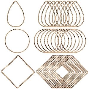 SEWACC 30pcs Jewelry Findings for Making Jewelry Earring Hoops for Jewelry Making Earring Kit Geometry Dangle Earring Making Kit Earring Supplies Earring Charms Heart Made