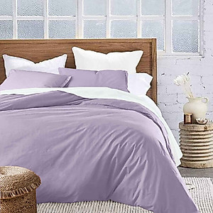 Light Purple Comforter Set Queen Size, 3 Piece Lavender Aesthetic Modern Bedding Set - Soft & Lightweight All Season Microfiber Down Alternative Bed Comforter with 2 Pillow Shams for Women Girls