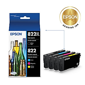 EPSON T822 DURABrite Ultra Ink High Capacity Black & Standard Color Cartridge Combo Pack (T822XL-BCS) for select Epson WorkForce Pro Printers