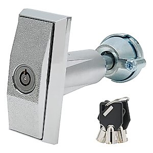 Qjaiune Not Universal Vending Machine Lock and Key, Soda Machine Lock with T-Handle, Snack Machine Lock Candy Machine Lock Replacement for Coke Machine, Gumball Machine (Keyed Different)