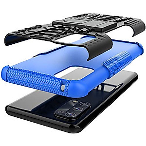 None/Brand Realme 7 Pro Case, Realme 7 Pro Hybrid Case, Dual Layer Protection Shockproof Cover Hybrid Rugged Case with Kickstand for Realme 7 Pro, Blue