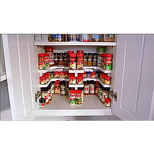 Spicy Shelf Deluxe - Expandable Spice Rack and Stackable Cabinet & Pantry Organizer (1 Set of 2 shelves) - As seen on TV Deluxe (Spicy Shelf Organizer)
