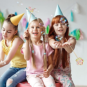 30 Pieces Princess Fairy Wands Kit Include 21 Wooden Fairy Wands Make Your Own Princess Wand, 6 Watercolor Brushes and 3 Gem Stickers Unfinished Wooden DIY Fairy Wand Art Craft Kit for Party Supplies