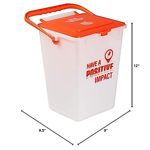 Busch Systems 5 Pack Battery Recycler - Indoor E-Waste Recycling Bin - Orange/Natural