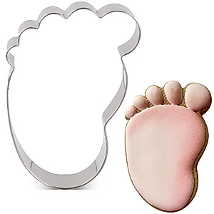 LILIAO Footprint Cookie Cutter - 2.6 x 3.8 inches - Stainless Steel
