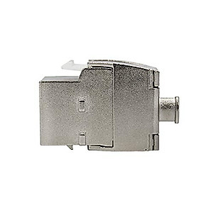 Elite Cat8 Shielded Keystone Jack, 40Gb (40 Gigabit), 180 Degrees, UL Listed, ETL Verified, RoHs/TAA Compliant, Auto Cover (5 Pack)