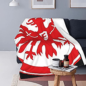 Bundesliga Eintracht Frankfurt Fleece Throw Blanket Soft and Warm Flannel Plush Blanket Couch Sofa Bedding for Kids Adult, Black, 50x40