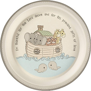 Precious Moments Noah's Ark Bamboo Toddler Mealtime Feeding and Dinnerware Set of 5, 182433