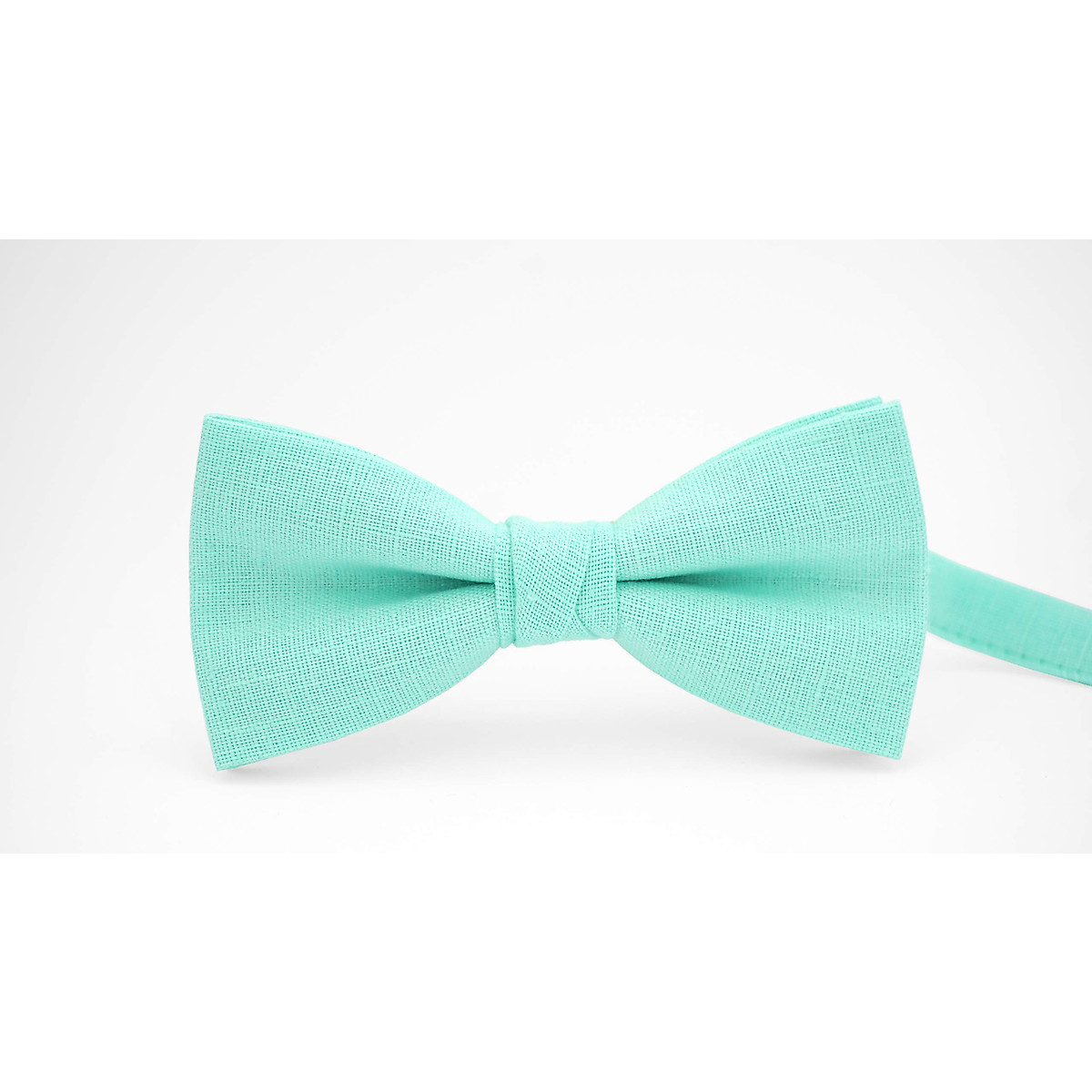 Mint color linen wedding bow ties for men and toddler boys groomsmen and ring bearer available with matching pocket square, daddy and son bow tie, baby boys baptism bow tie