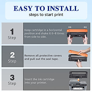 HaloFox Compatible Toner Cartridge Replacement for Brother TN660 TN-660 TN630 TN-630 for Brother MFC-L2700DW MFC-L2740DW HL-L2300D HL-L2380DW HL-L2320D DCP-L2540DW Printer (4 Black, High Yield)