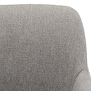 Amazon Basics Upholstered Home Office 360 Degree Swivel Rolling Desk Chair with Arms and Adjustable-Height - Light Gray, 25"D x 23.25"W x 36.25"H