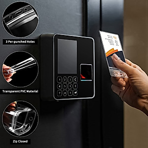 6 Pack Badge Holder, Plastic ID Badge Holder, Clear Waterproof ID Card Holder with Resealable Zip, 2.5" x 3.8" Vertical Name Tag Holder for Nurses and Office, Fits ID Card/Credit Card/Student Card