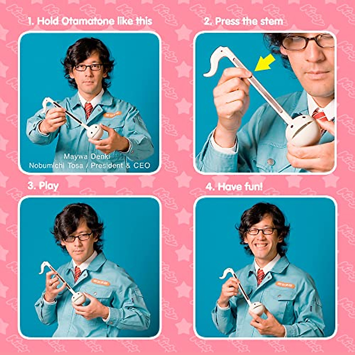 Otamatone [Kirby - English Version Pink Hero Video Game Character Japanese Electronic Musical Instrument Portable Synthesizer from Japan