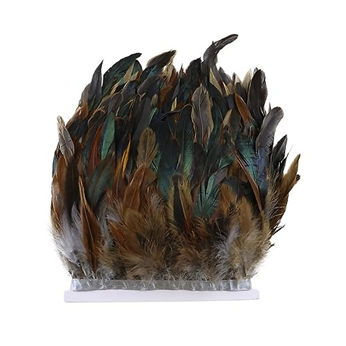 2.19yd Natural White Chicken Feathers Trim Fringe Rooster Feather Ribbon for Festival Party Clothing Decoration Craft