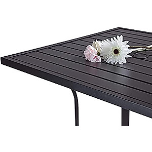 Outdoor Bar Stool Bistro Set, 3-Piece Patio Furniture Set, Patio Bistro Table and Bar Chairs