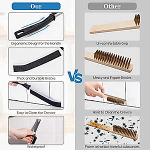 Crevice Cleaning Brush - 9 PCS Multifunctional Hard Bristle Crevice Cleaning Brush, Cleaning Tools Cleaning Brush for Household Use, Home, Kitchen, Bathroom, Window, Vehicle, Faucets, Toilet, Grout
