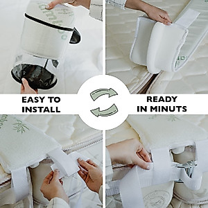 BALIBETOV Twin to King Bed Converter Mattress Bridge, Adjustable Connector Gap Filler Kit, Soft Memory Foam Topper with Bedding Strap, Full, Queen, XL Compatible