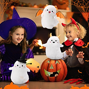 Liliful 4 Pcs Halloween Stuffed Animal Plush Toys Bulk 8 Inch Ghost Stuffed Animals Cute Spooky Dolls Halloween Plushies Pillow for Halloween Christmas Birthday Party Favors Decoration Gift Bag Filler