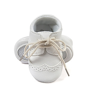 ESTAMICO Baby Boys Shoes Prewalker PU Sneakers White 6-12 Months