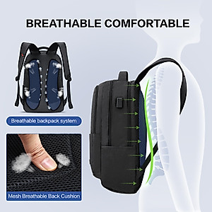 OIWAS Laptop Backpack 17 Inch for Men Business Bagpack Women Travel Daypack Large College School Bookbag Teens(Black)