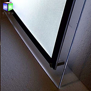 HKSIGN A1 Wall Mounted led Light Box Store Sign Holders Crystal Poster Frame Advertising Display