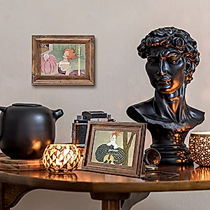 Amazon Brand – Pinzon 2 Pack Picture Frames 5x7, Rustic Distressed Photo Frame for Wall Hanging or Tabletop Display, Brown (Set of 2)