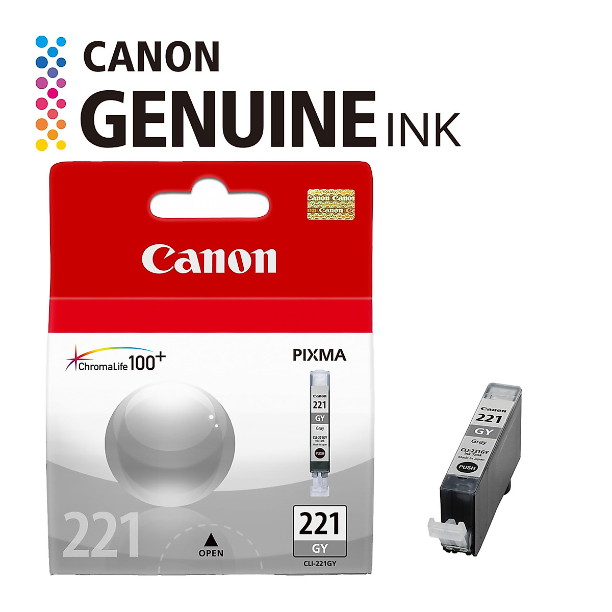 Canon CLI-221 Gray Ink Tank Compatible to MP980, MP990