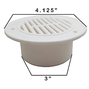 Class A Customs | RV ATV Cycle Truck Cargo Work Trailer Half-Moon Side Air Vents | Two Pack | White