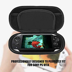 Carrying Case for PS Vita,Portable Travel Hard Shockproof Case for Protective PS Vita (Black)